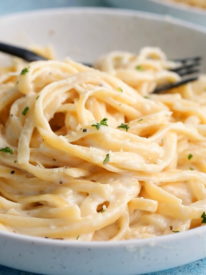 Creamy Ramen Noodles Alfredo | Kitchen At Hoskins