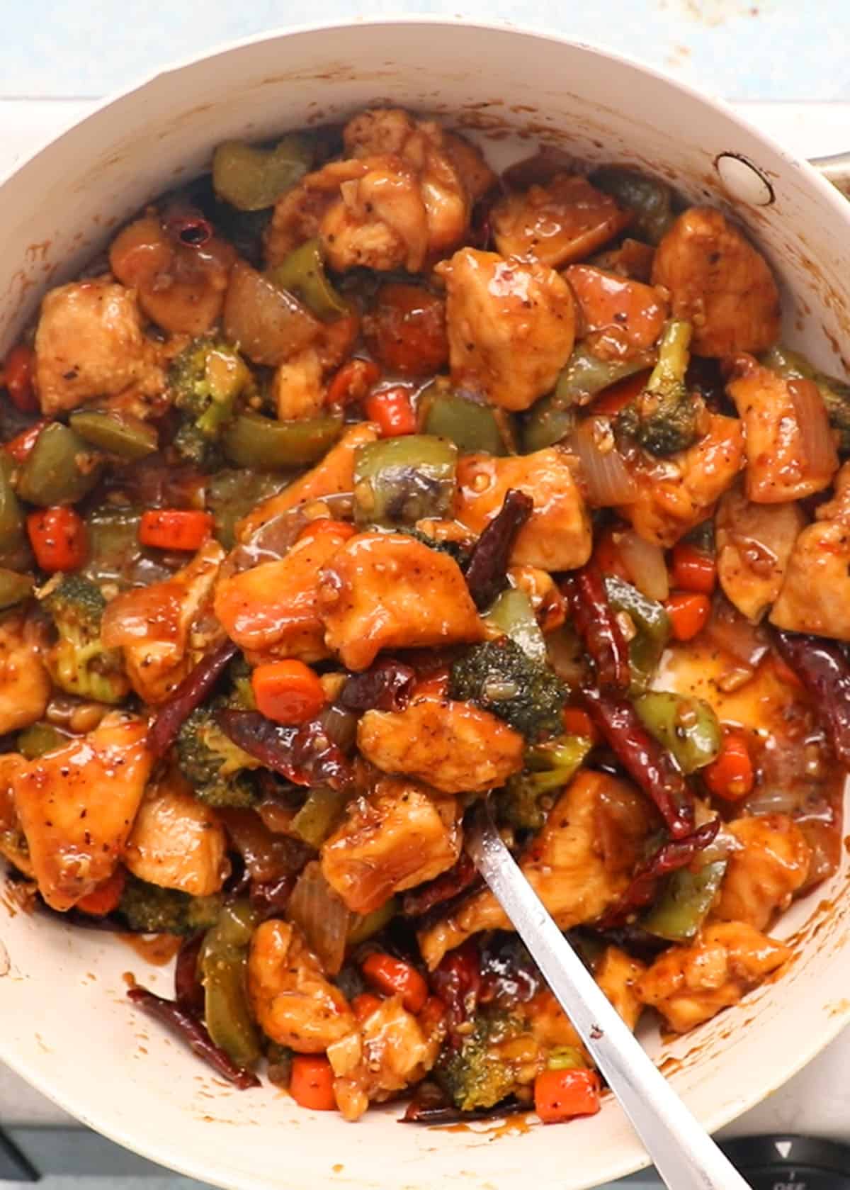Spicy Hunan Chicken Recipe (easy 30 minute dinner) | Kitchen At Hoskins