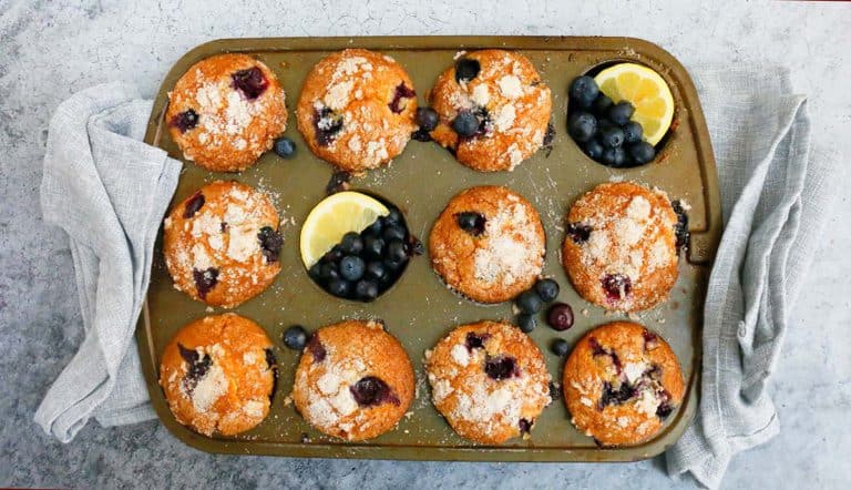 Lemon Blueberry Muffins with Sour Cream | Kitchen At Hoskins