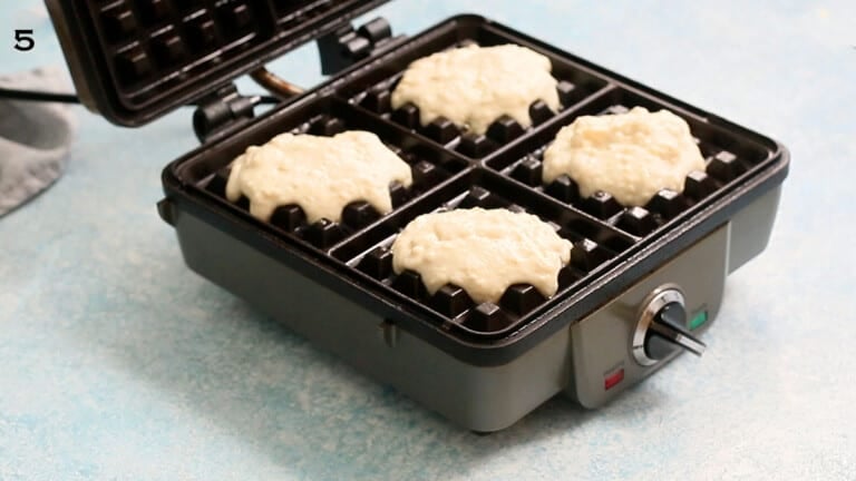 Eggless Waffles {Easy & Crispy} | Kitchen at Hoskins