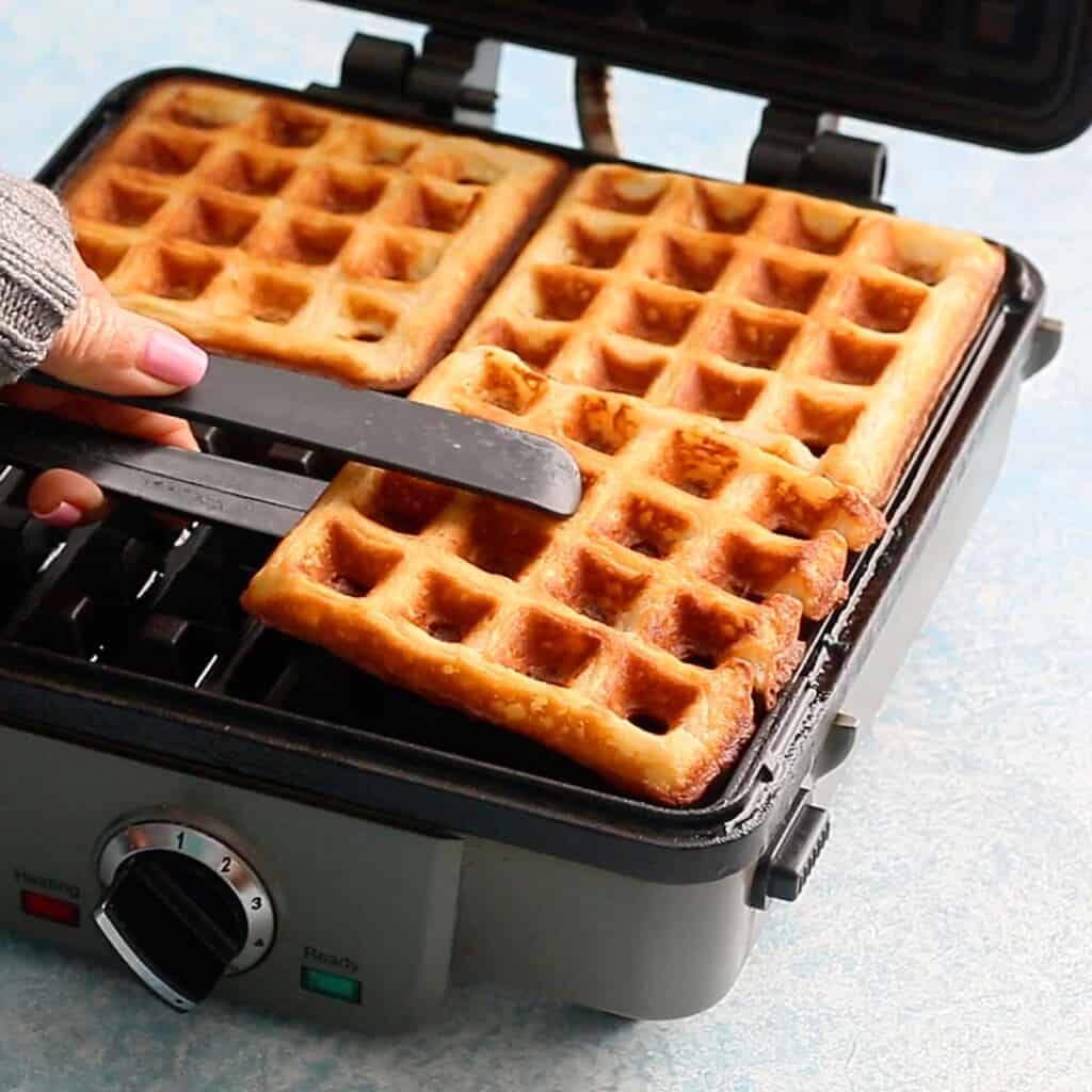 Eggless Waffles {Easy & Crispy} | Kitchen at Hoskins