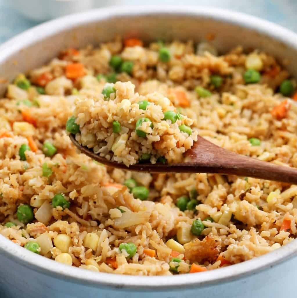Air Fryer Fried Rice (with egg or veggie-only) | Kitchen At Hoskins