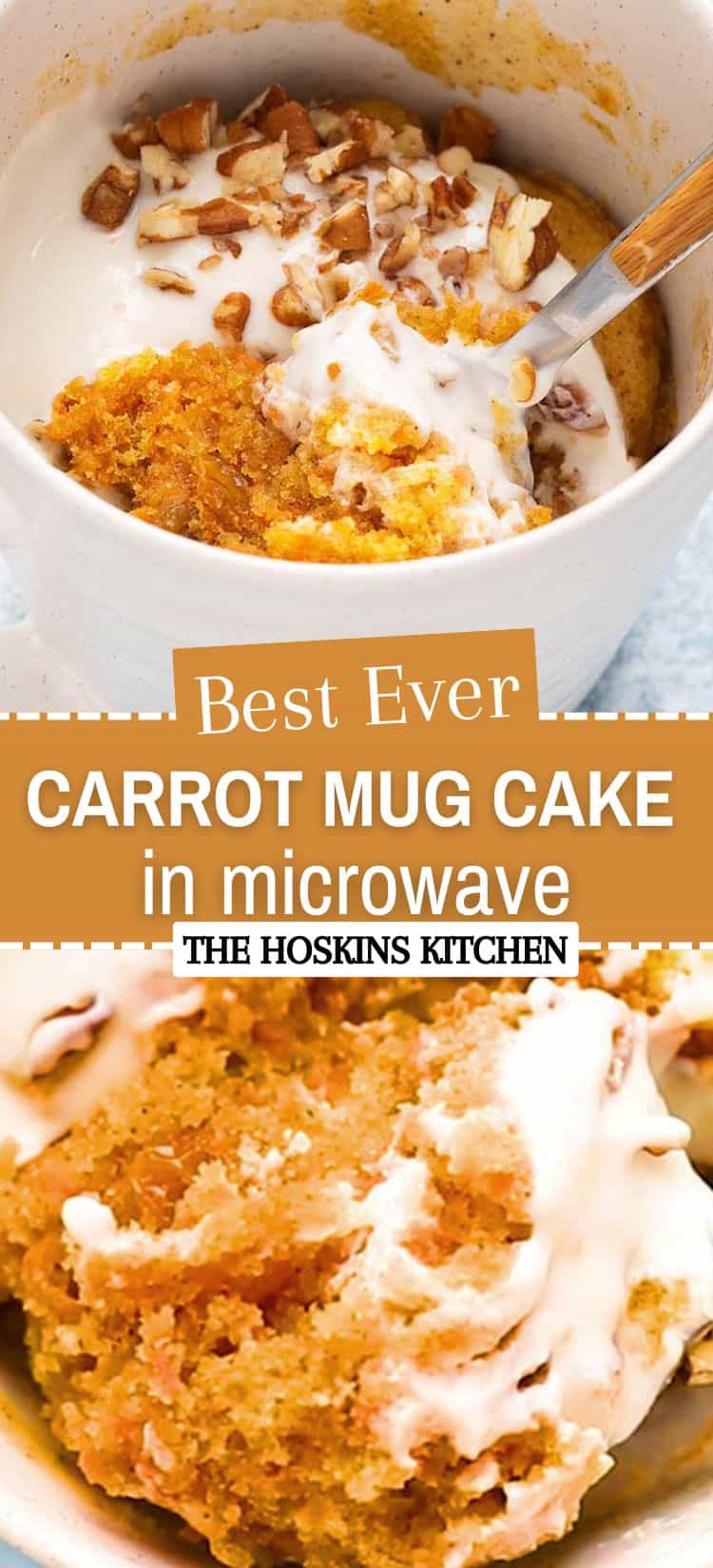 Carrot Mug Cake (Eggless, Nut-Free) | Kitchen at Hoskins
