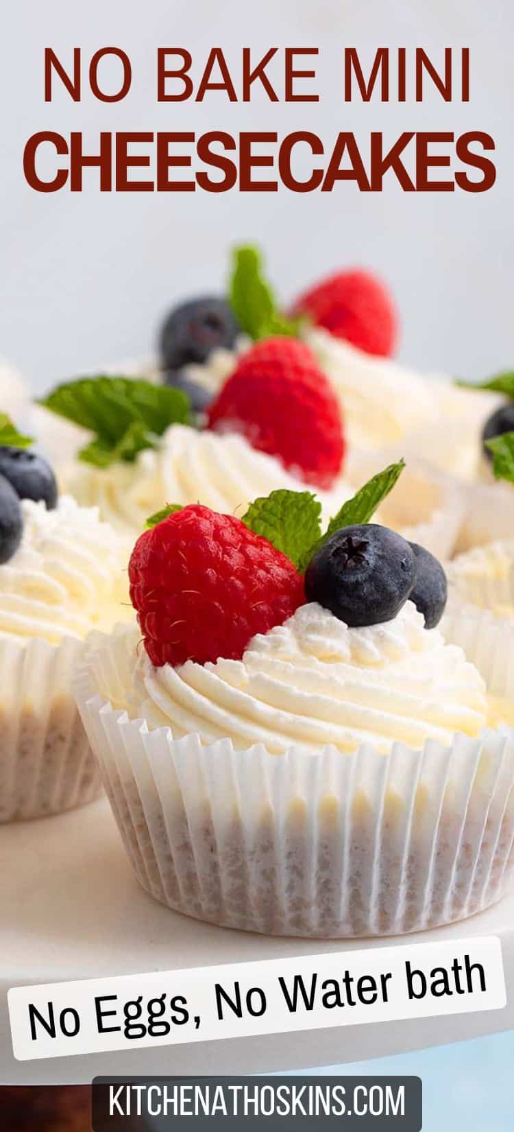 No Bake Mini Cheesecakes (perfect for parties) | Kitchen At Hoskins