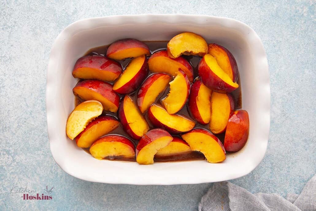 Baked Peaches {5 Ingredients} | Kitchen At Hoskins