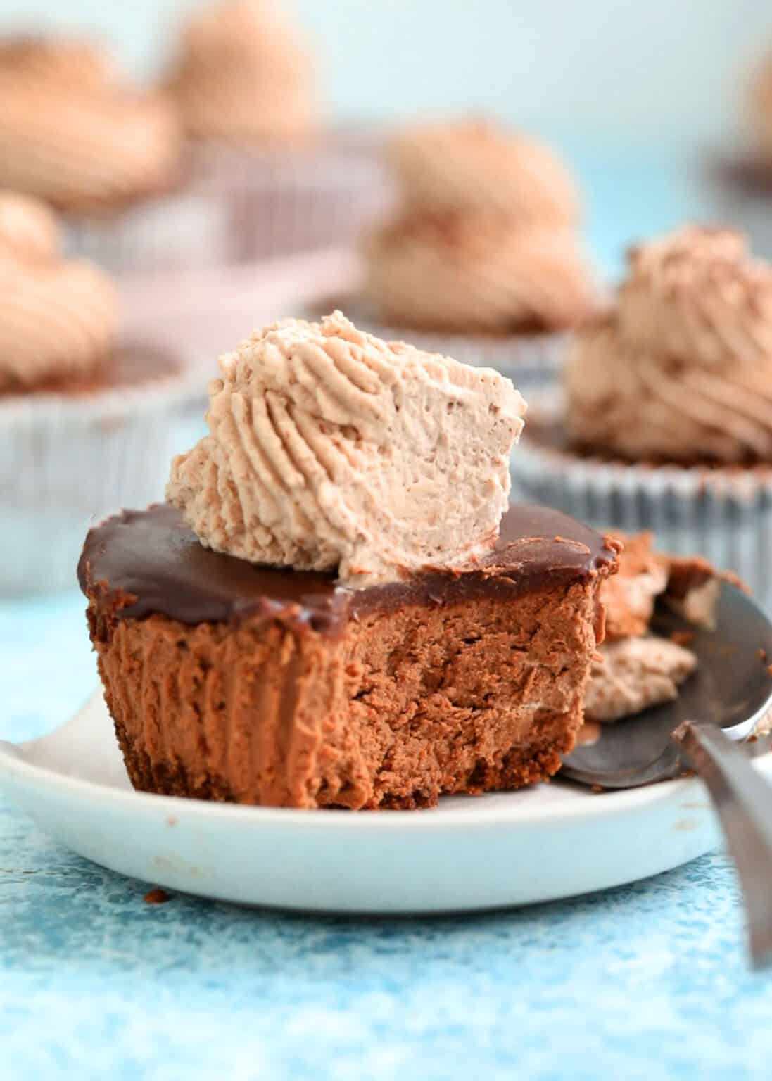 No Bake Mini Chocolate Cheesecakes | Kitchen At Hoskins