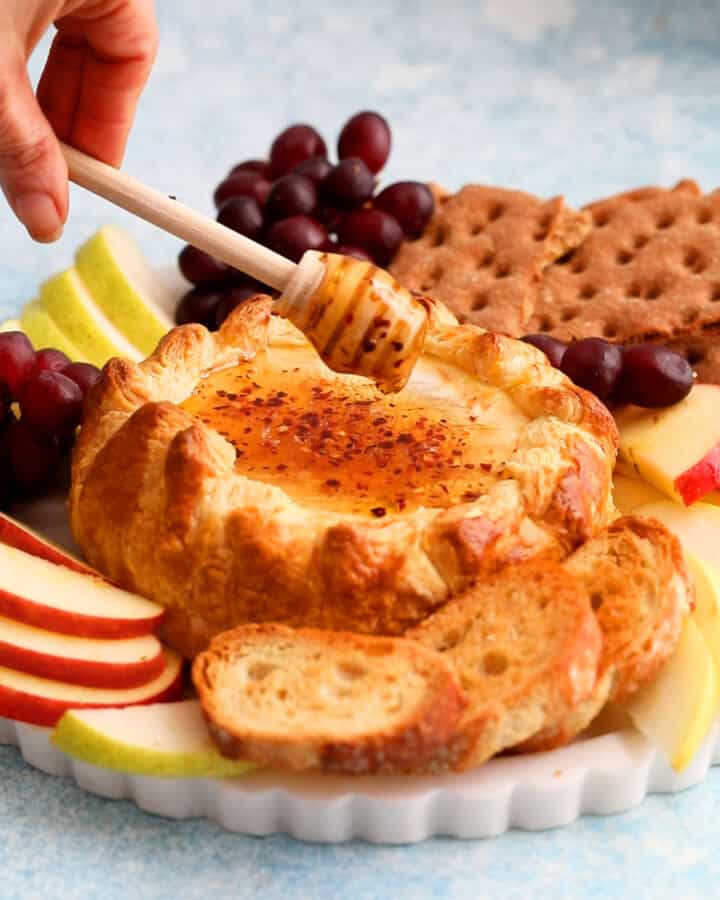 Baked Brie in Puff Pastry and Hot Honey | The Hoskins Kitchen
