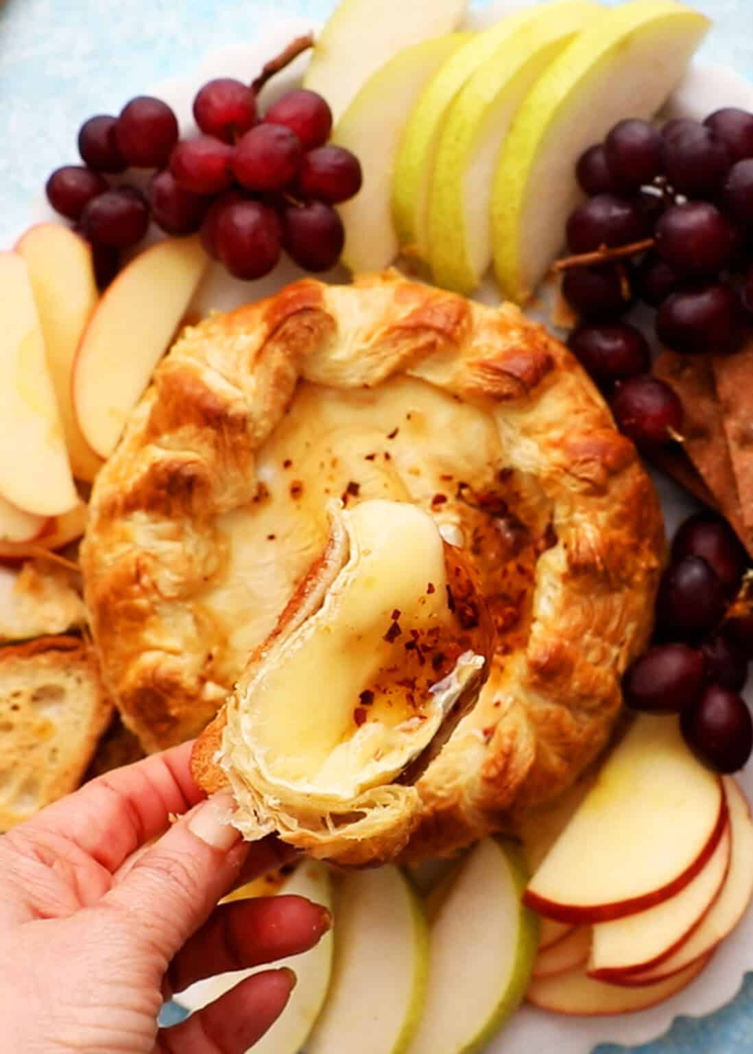 Baked Brie in Puff Pastry and Hot Honey | The Hoskins Kitchen